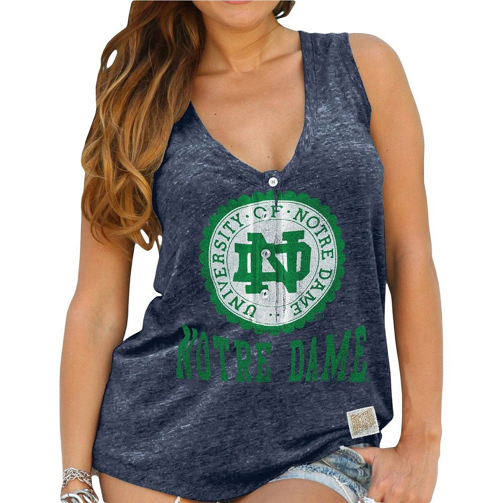 Women's Original Retro Brand Navy Notre Dame Fighting Irish Relaxed ...