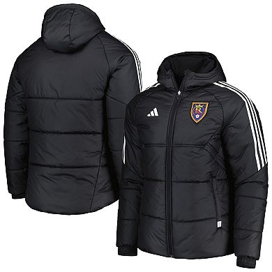 Men's adidas Black Real Salt Lake Winter Raglan Full-Zip Hoodie Jacket