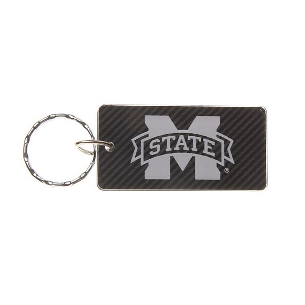 Mississippi State Bulldogs Carbon Printed Acrylic Team Color Logo Keychain