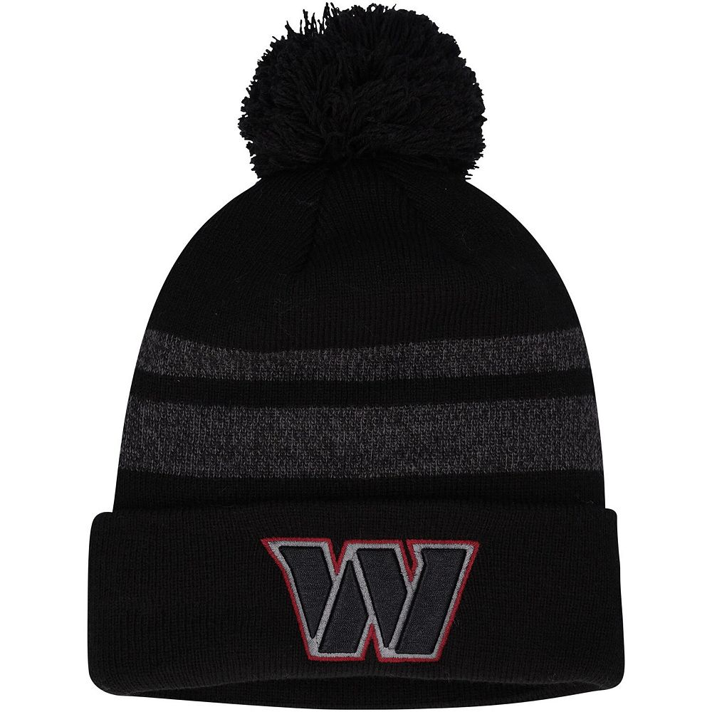Men's New Era Black Washington Commanders Dispatch Cuffed Knit Hat With Pom