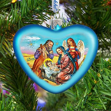 G.Debrekht Nativity Heart Glass Ornament by G. DeBrekht DecorNativity ...