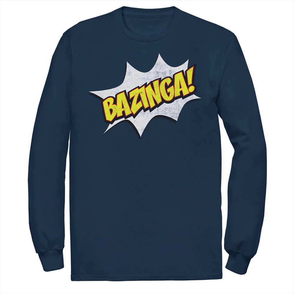 Big & Tall The Big Bang Theory Bazinga Long Sleeve Graphic Tee