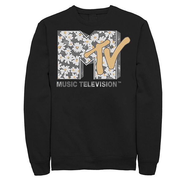 Big & Tall MTV Daisy Flowers Logo Graphic Fleece Pullover