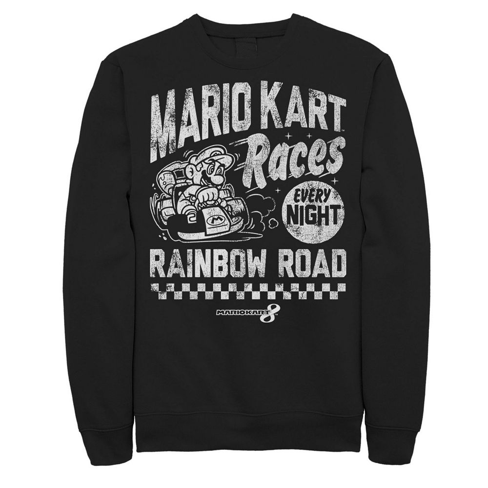 Big & Tall Nintendo Mario Kart 8 Rainbow Road Race Fleece Sweatshirt