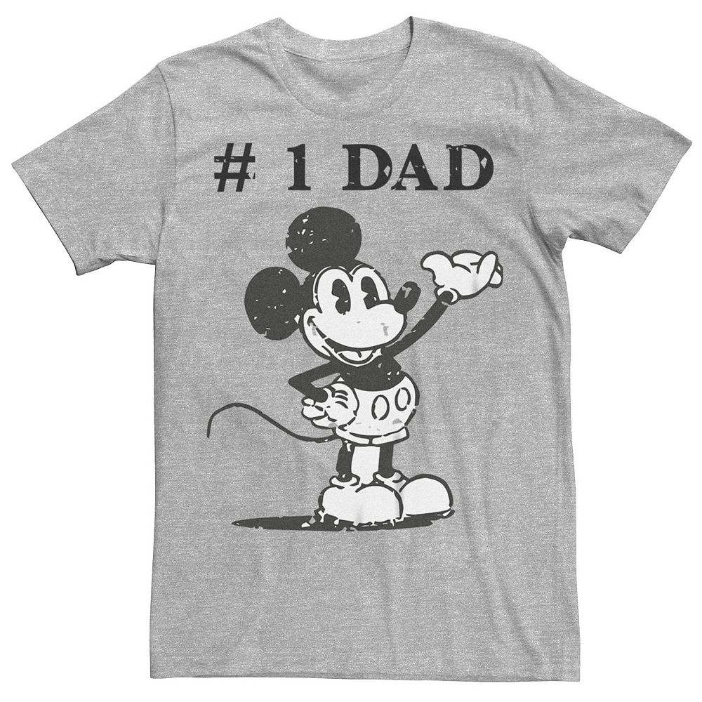 Disney's Mickey Mouse Men's Classic Number 1 Dad Cracked Paint Style ...