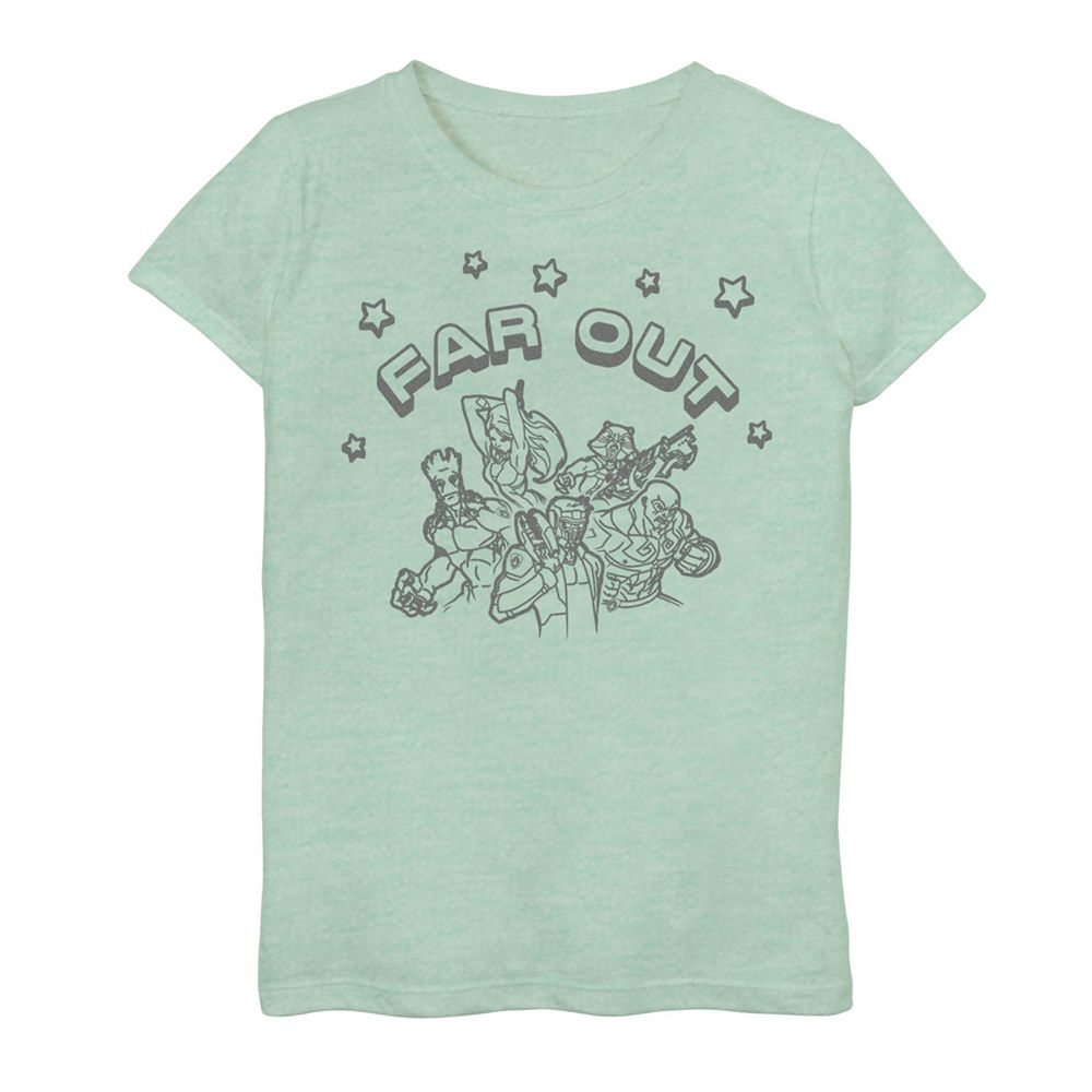 Girls 7-16 Marvel Guardians Of The Galaxy Characters Far Out Graphic Tee
