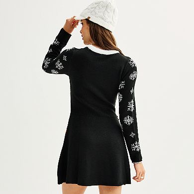 Juniors' Born Famous Santa Claus Sweater Dress