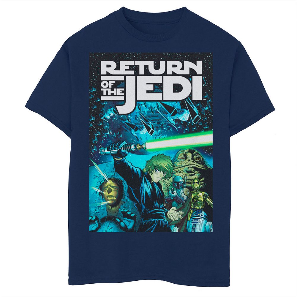 Boys 8-20 Husky Star Wars Return Of The Jedi Manga Style Poster Graphic Tee