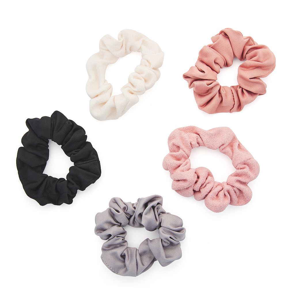 5-Piece Solid Colors Scrunchie Set