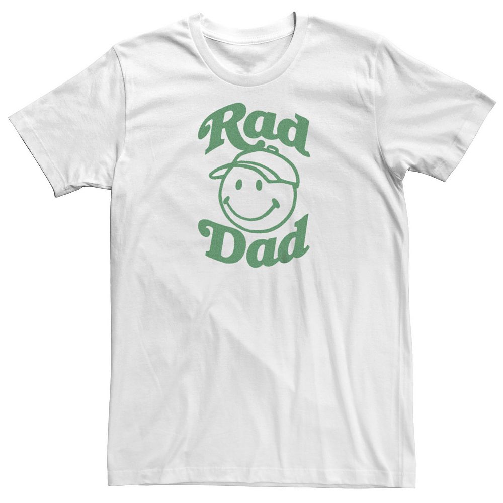 Men's Rad Dad Smiley Face With Cap Graphic Tee