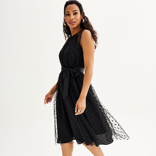 Women's Draper James Sleeveless Clip Dot Tulle Dress