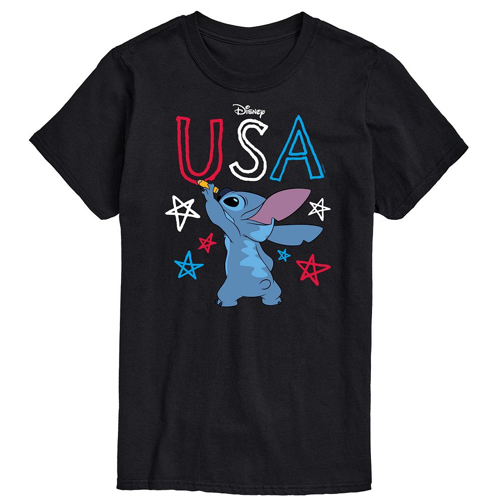 Disney's Big & Tall USA Stitch Drawing Graphic Tee