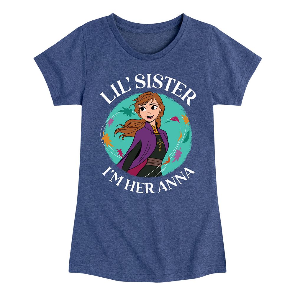 Disney's Frozen Anna Girls 7-16 Lil' Sister I'm Her Anna Graphic Tee