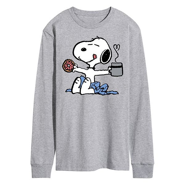 Men's Peanuts Snoopy Donut Coffee Long Sleeve