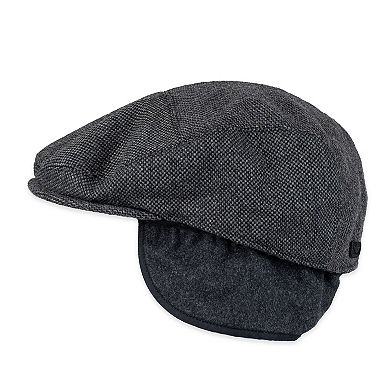 Men's Dockers® Wool Blend Flat Top Ivy Cap with Ear Flaps
