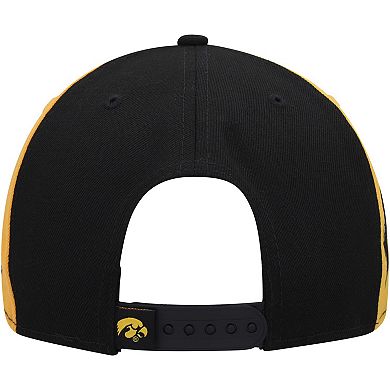 Men's New Era Black Iowa Hawkeyes Outright 9FIFTY Snapback Hat