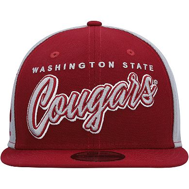 Men's New Era Crimson Washington State Cougars Outright 9FIFTY Snapback Hat