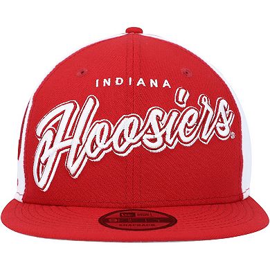 Men's New Era Crimson Indiana Hoosiers Outright 9FIFTY Snapback Hat