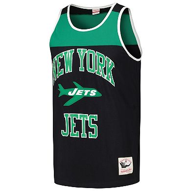 Men's Mitchell & Ness Black/Green New York Jets Heritage Colorblock ...