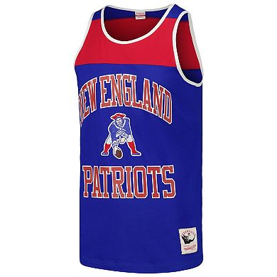 Men's Mitchell & Ness Royal/Red New England Patriots Heritage ...
