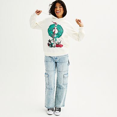 Juniors' Jack Skellington Santa Graphic Hoodie