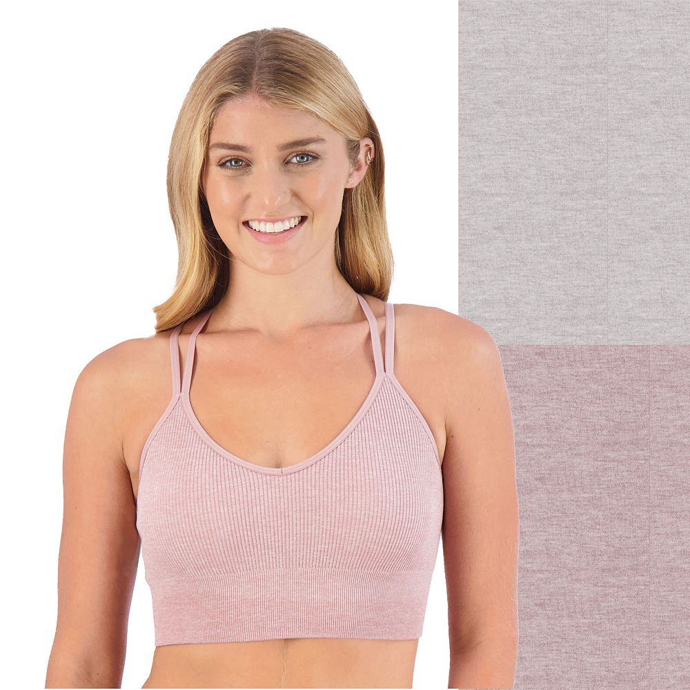 Juniors' SO® 2-Pack Lightly Lined Strappy Seamless Bralette Set SO51-038P2