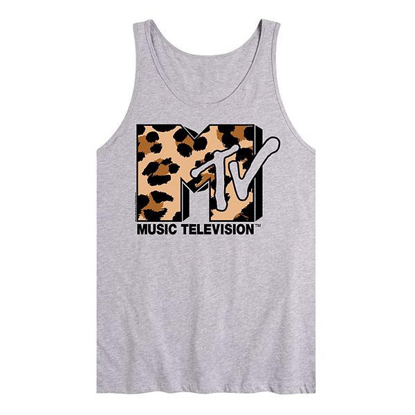 Men's MTV Leopard Print Logo Graphic Tank Top