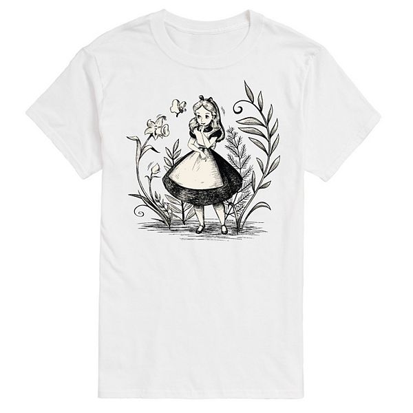 Disney's Alice in Wonderland Big & Tall Alice Sketch Graphic Tee