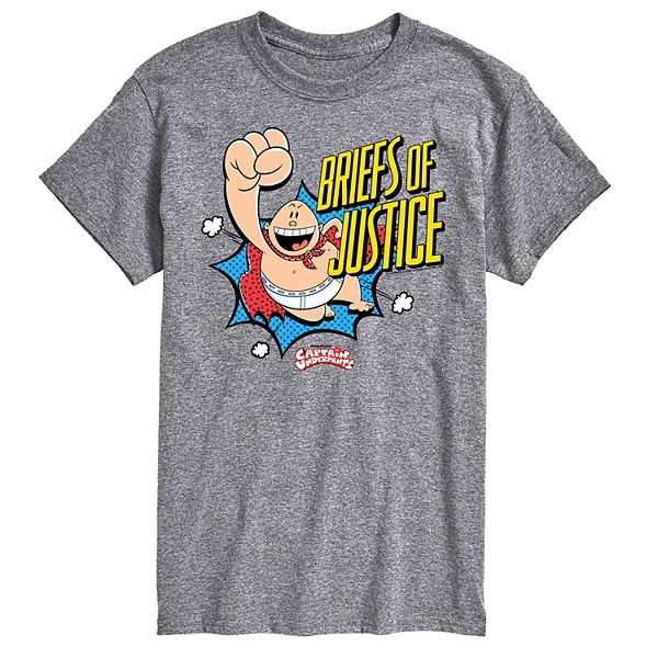 Big & Tall Captain Underpants Briefs Of Justice Graphic Tee