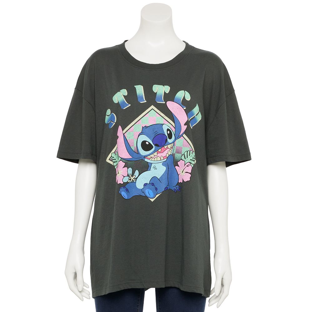 Juniors' Oversized Stitch Graphic Tee
