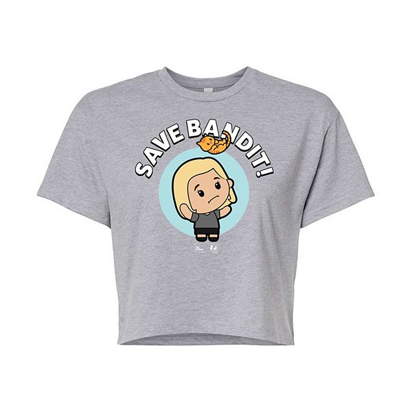 Juniors' The Office Save Bandit Cropped Tee