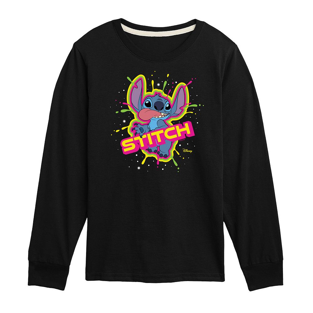 Disney's Lilo & Stitch Boys 8-20 Splatter Long Sleeve Tee