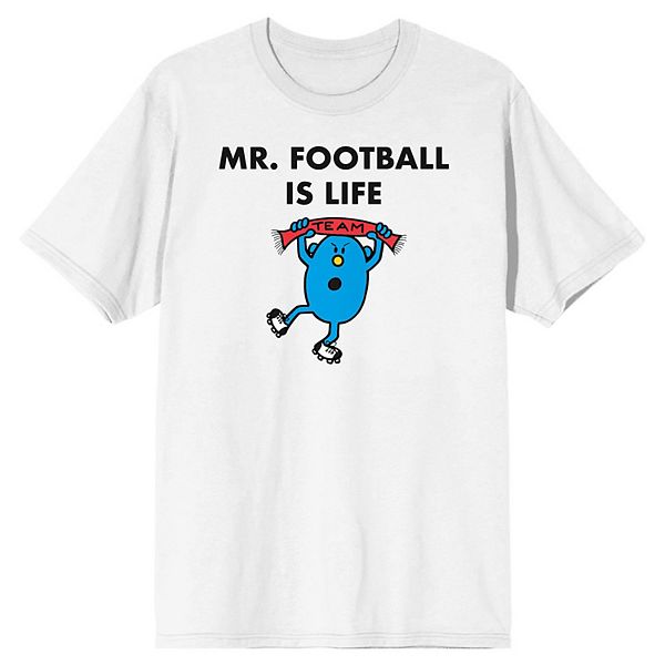 Men's Mr. Men And Little Miss Meme "Mr. Football Is Life" Graphic Tee