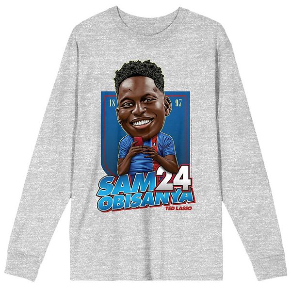 Men's Ted Lasso Sam Obisanya #24 Long Sleeve Graphic Tee