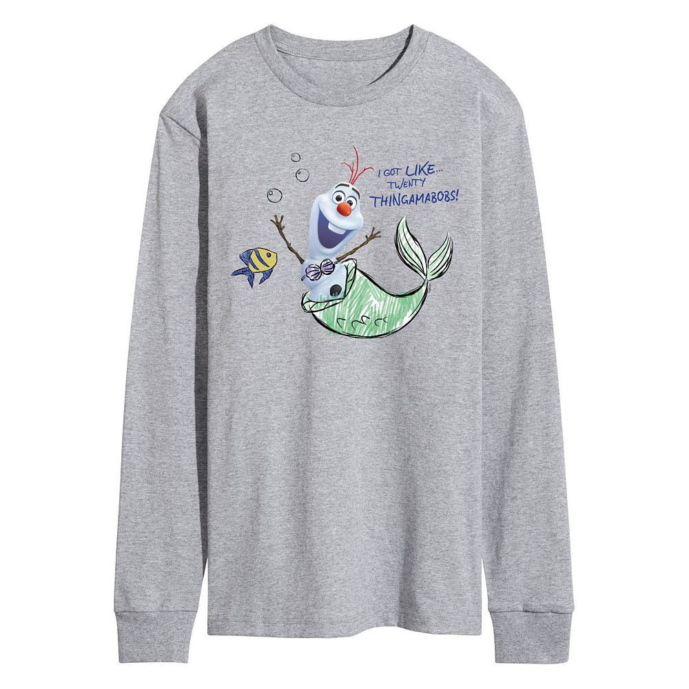 Disney's Frozen Men's Olaf Mermaid Long Sleeve Graphic Tee