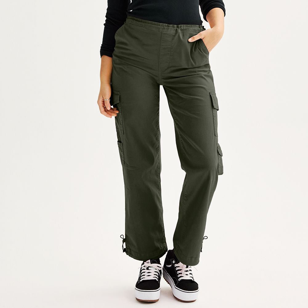 Juniors' SO® High Rise Parachute Cargo Pant