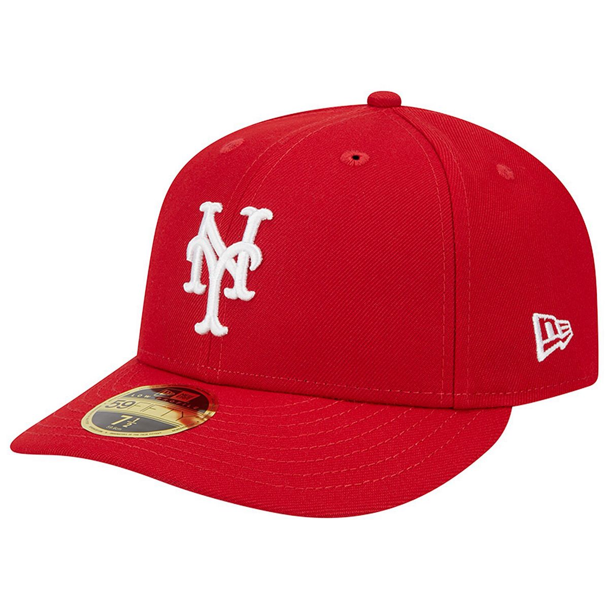 Men's New Era Scarlet New York Mets Low Profile 59FIFTY Fitted Hat ...