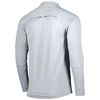 Men's Nike Gray Liverpool Strike Drill Raglan Quarter-Zip Top