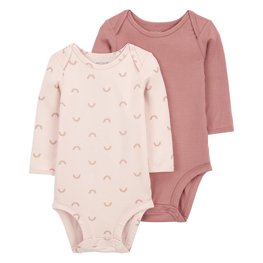 Baby Girl Carter's 2-Pack PurelySoft Long Sleeve Bodysuits