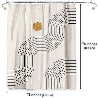 Americanflat Boho Geometric Lines Shower Curtain