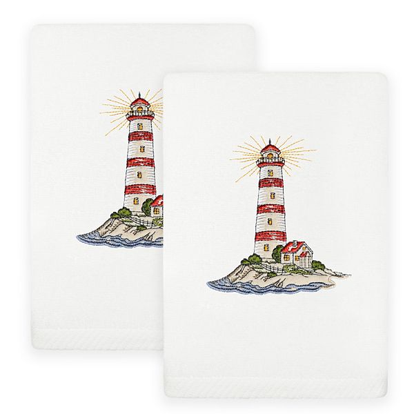 Linum Home Textiles Summer Lighthouse Embroidered Turkish Cotton Set of ...