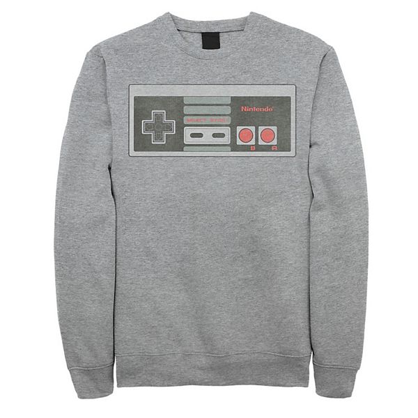 Big & Tall Nintendo NES Controller Distressed Image Graphic Fleece Pullover