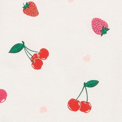 Toddler Girl Carter's 4-Piece Cherry Tops & Bottoms Pajama Set