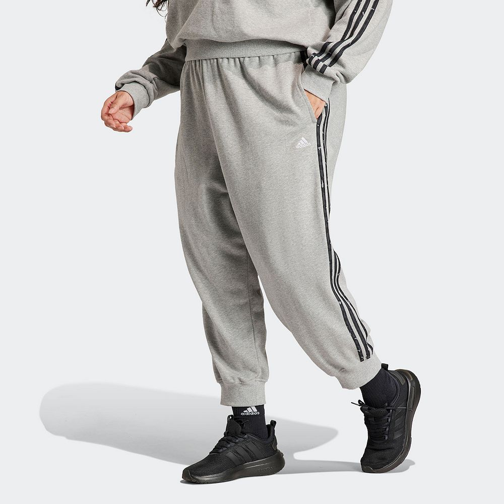 Plus Size adidas Essentials 3-Stripes Animal-Print 7/8 Pants