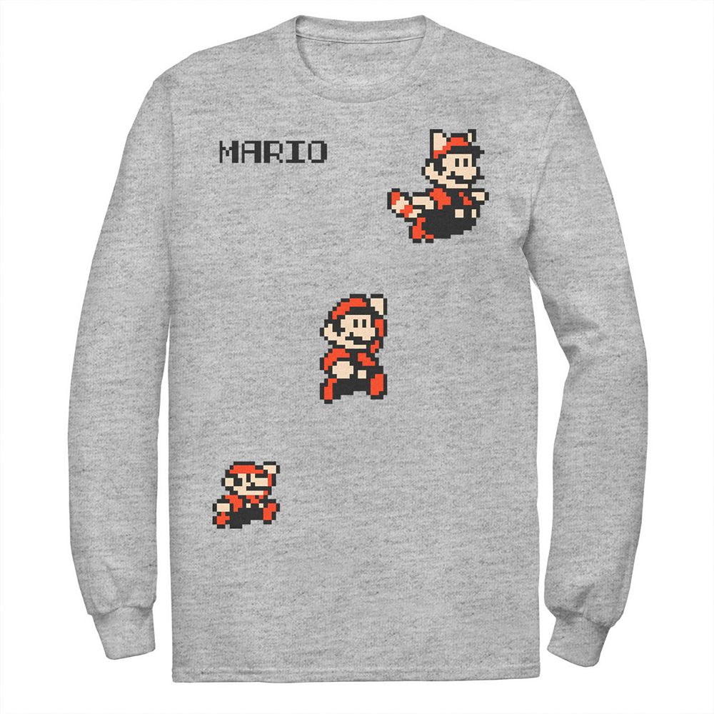 Men's Super Mario Maker Flying Red Panda Long Sleeve Tee
