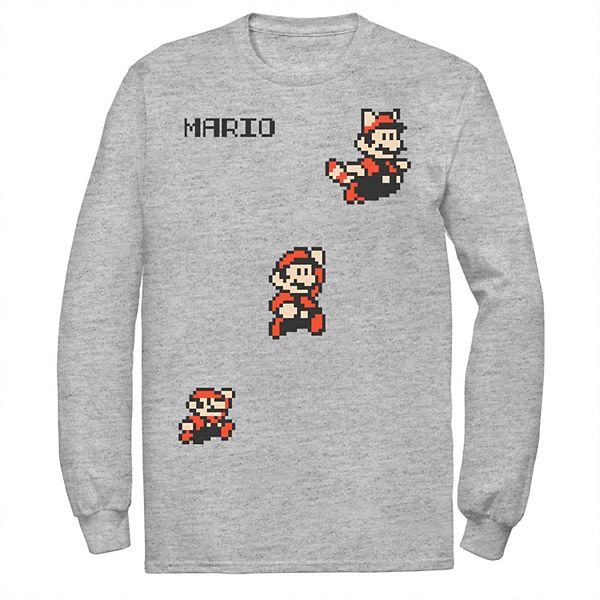 Men's Super Mario Maker Flying Red Panda Long Sleeve Tee