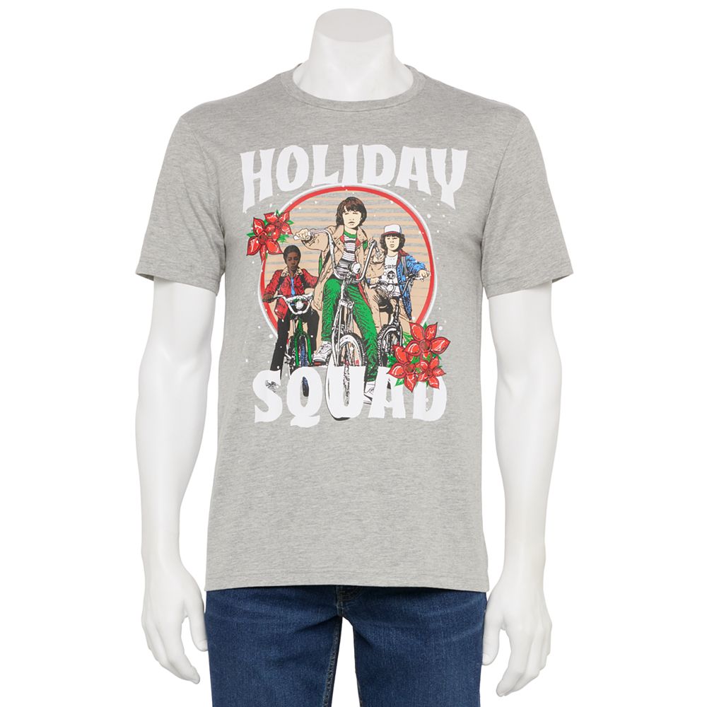 Men's Stranger Things Holiday Bicycle Squad Graphic Tee
