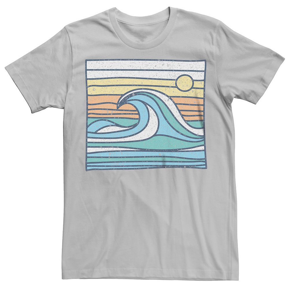 Men's Waves Sunset Lines Box Graphic Tee
