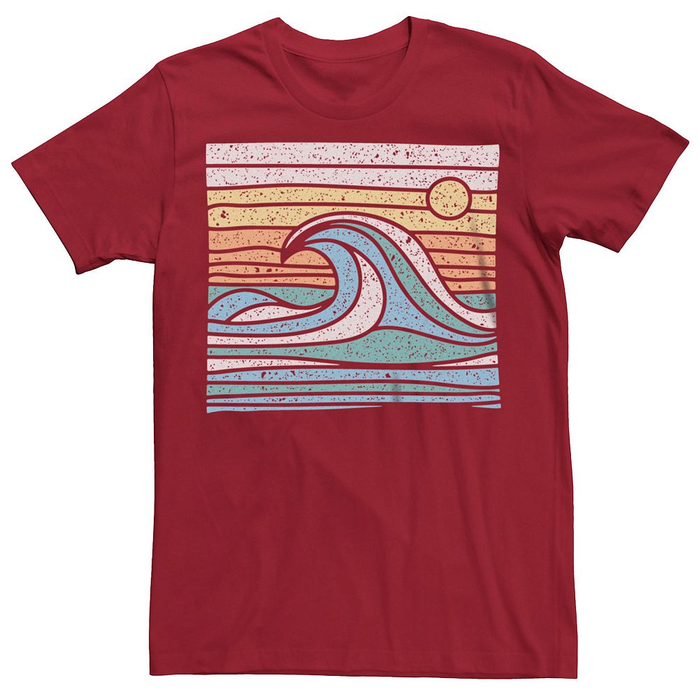 Men's Waves Sunset Lines Box Graphic Tee