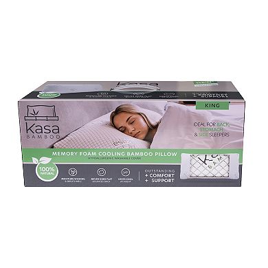 Kasa Bamboo Memory Foam King Pillow